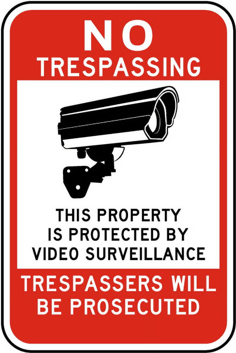 Vinyl Stickers - Property Protected by Surveillance Sign 1 - Safety and ...