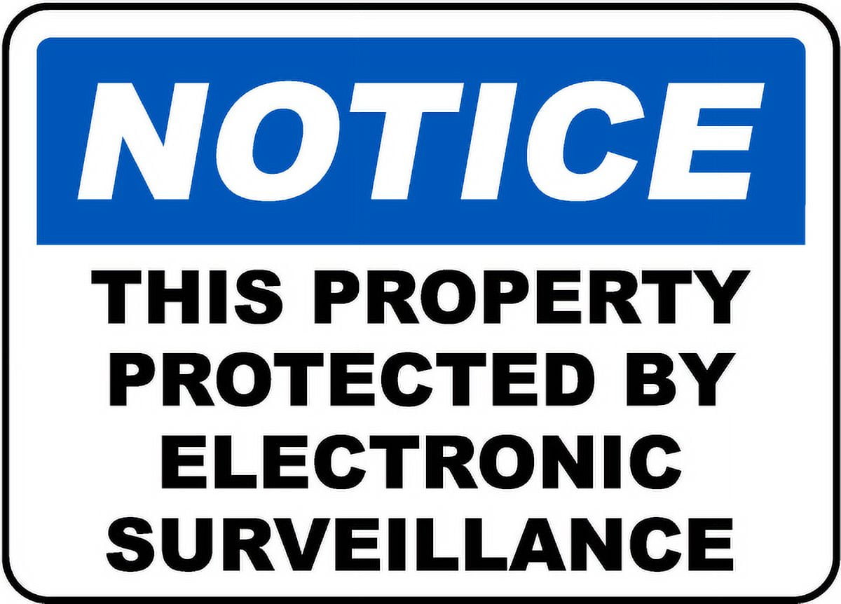 Vinyl Stickers - Property Protected by Surveillance Sign 3 - Safety and ...