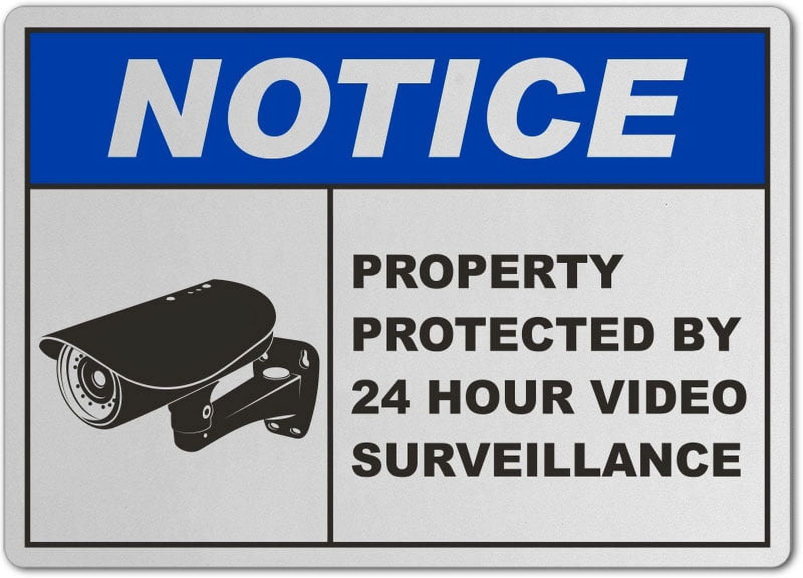 Vinyl Stickers - Property Protected by Surveillance Sign 4 - Safety and ...
