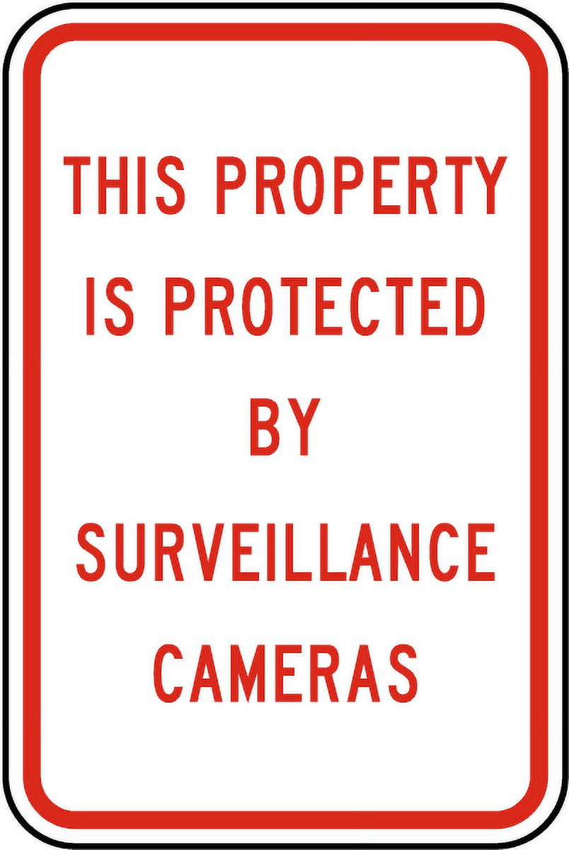 Vinyl Stickers - Property Protected by Surveillance Sign 5 - Safety and ...