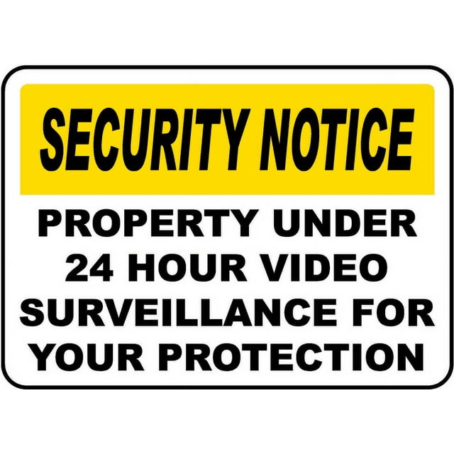 Vinyl Stickers - Property Under Surveillance Sign - Safety and Warning ...