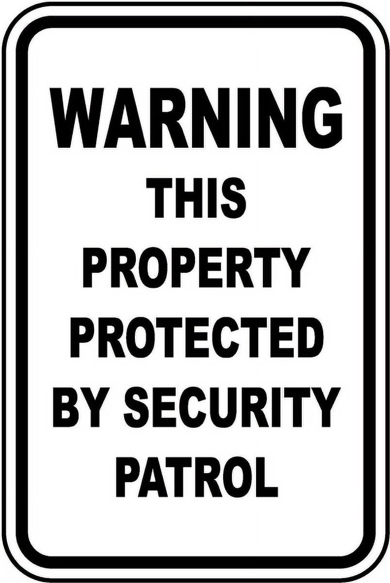 Vinyl Stickers - Protected by Security Patrol Sign Y8 - Safety and ...