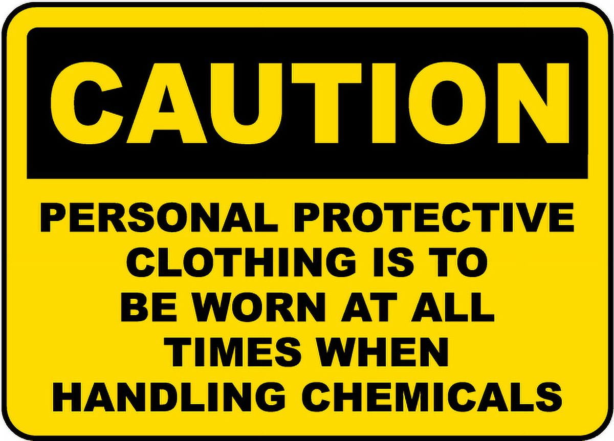 Vinyl Stickers - Protective Clothing is to Be Worn Sign - Safety and ...