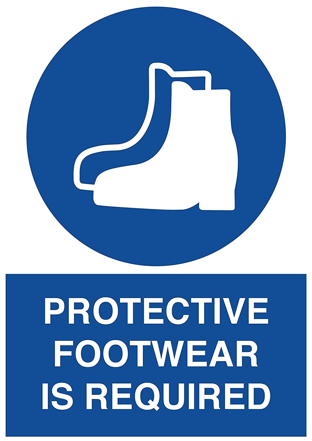 Vinyl Stickers - Protective Footwear is Requi Sign - Safety and Warning ...