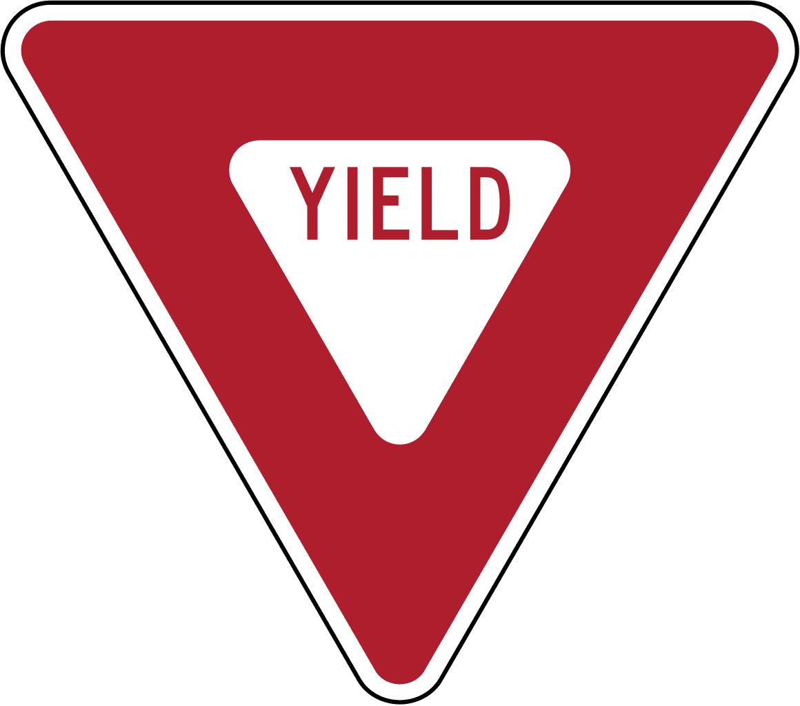 Vinyl Stickers - R1-2: Yield - Safety and Warning Warehouse Signs ...