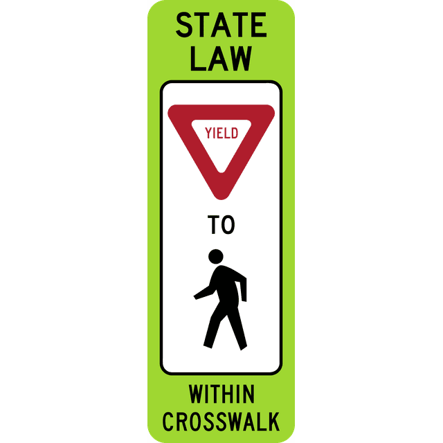 Vinyl Stickers - R1-6: in-Street Ped Crossing - Safety and Warning ...
