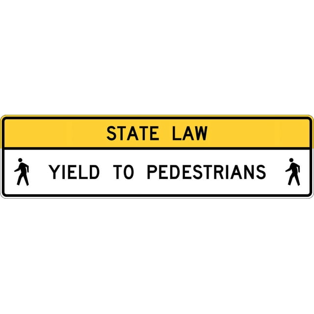 Vinyl Stickers - R1-9: Overhead Ped Crossing - Safety and Warning ...