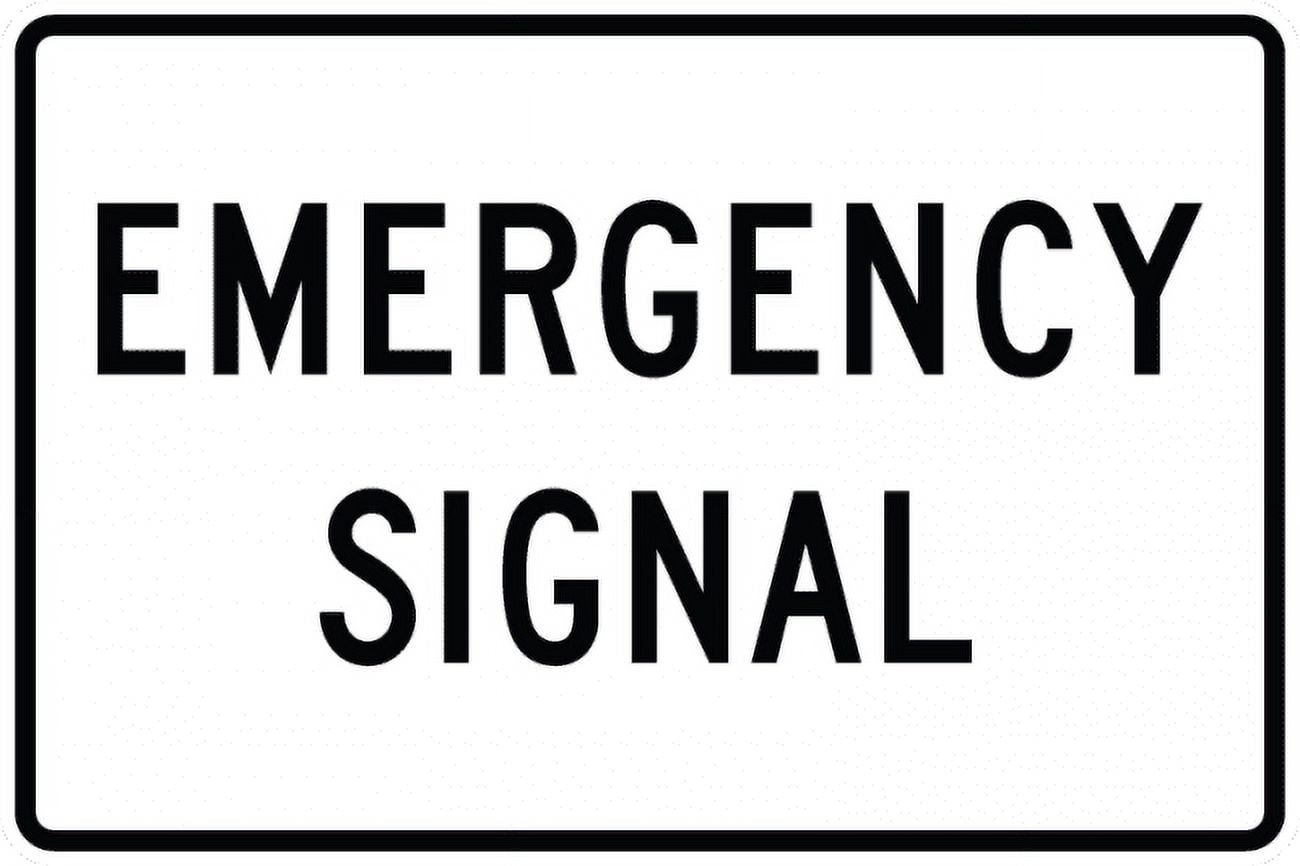 Vinyl Stickers - R10-13-Emergency Signal Sign - Safety and Warning ...