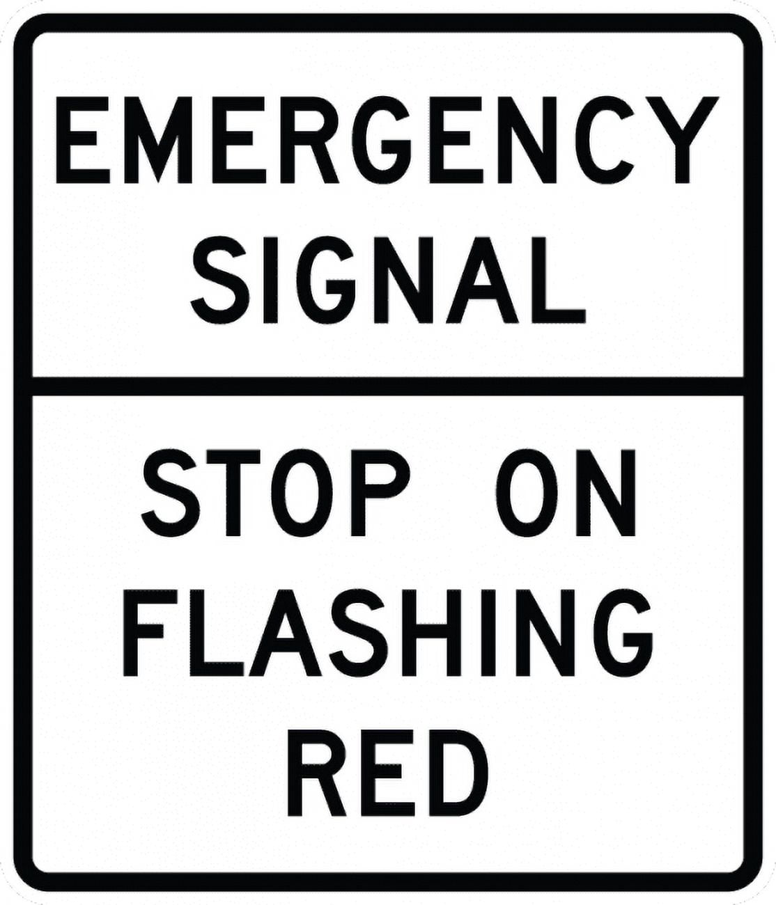 Vinyl Stickers - R10-14-Emergency Signal - Stop onFlashing Red Sign ...