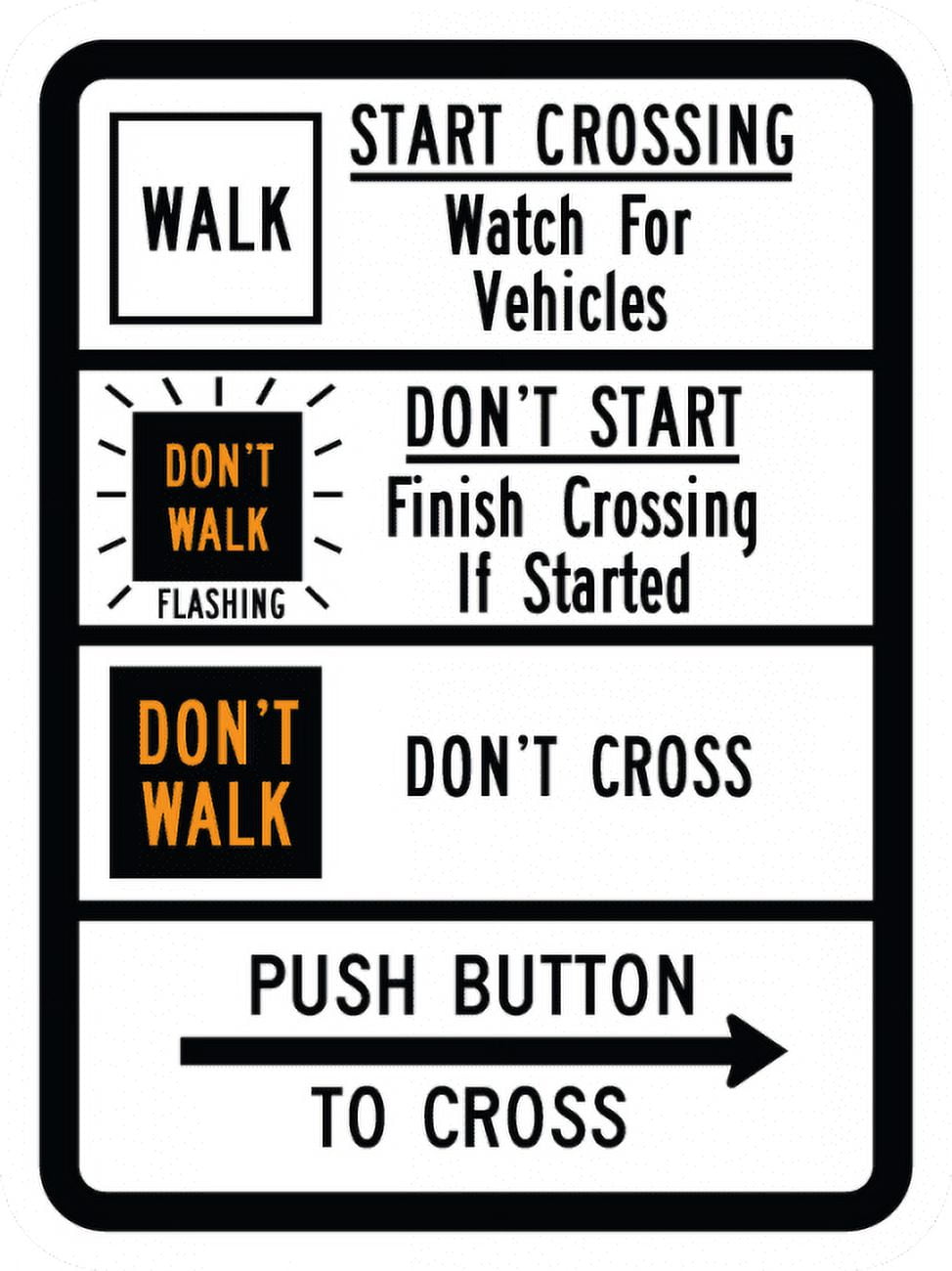 Vinyl Stickers - R10-3c-Pedestrian Signs and Plaques - Safety and ...