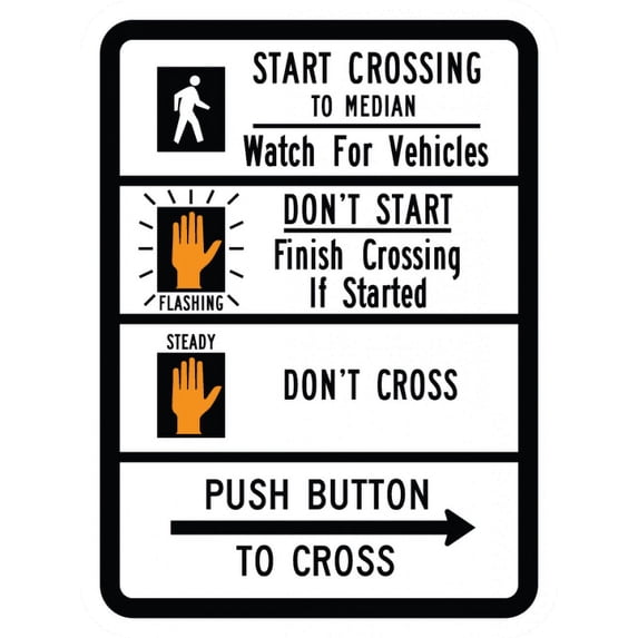 Vinyl Stickers - R10-3d-Pedestrian Signs and Plaques - Safety and ...