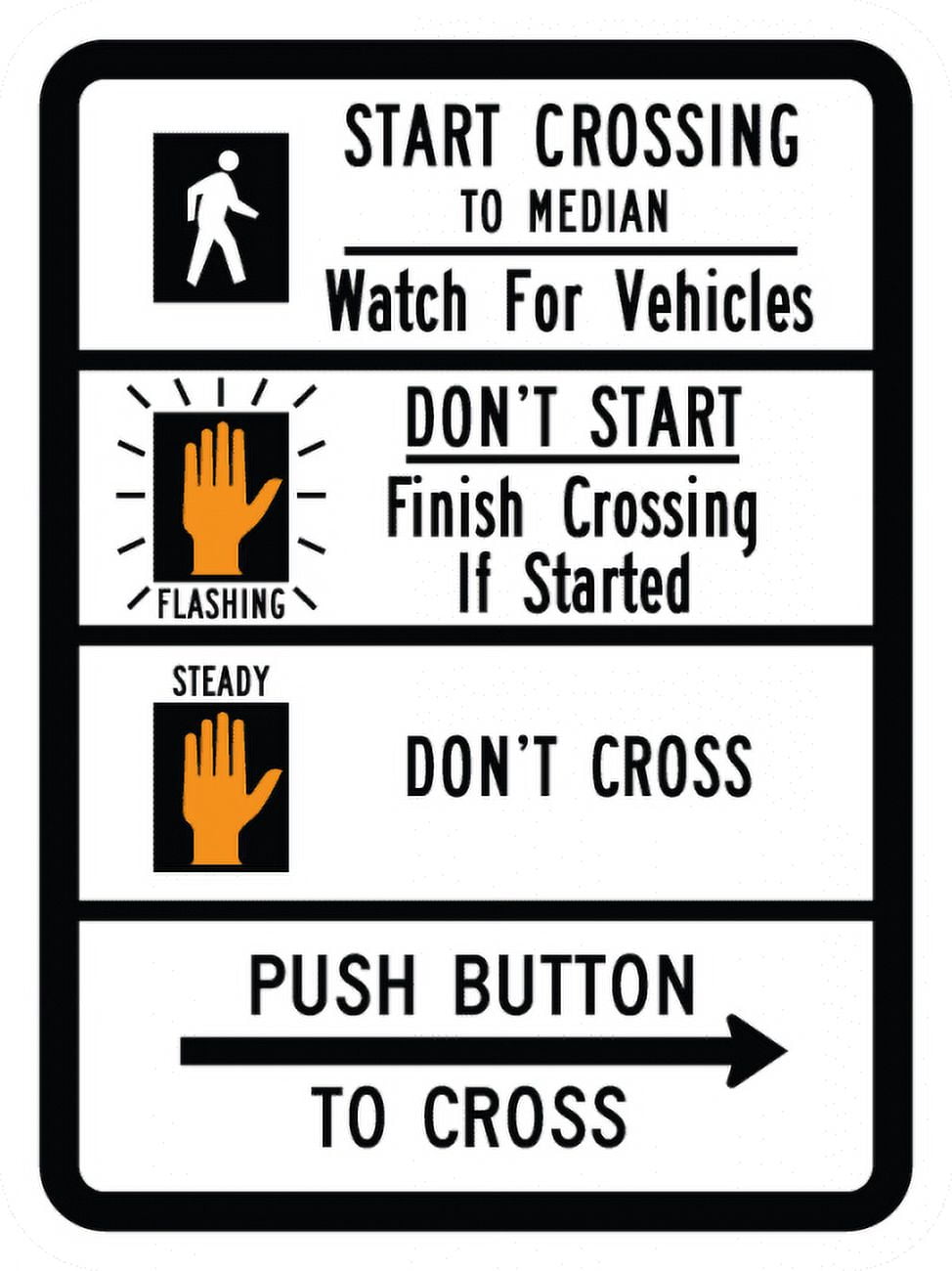 Vinyl Stickers - R10-3d-Pedestrian Signs and Plaques - Safety and ...