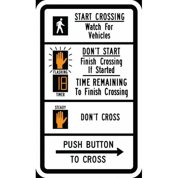 Vinyl Stickers - R10-3e-Pedestrian Signs - Safety and Warning Warehouse Signs Stickers - 10" x 7 ...