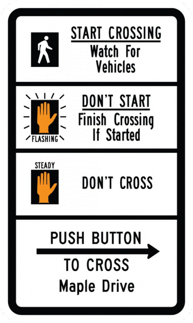 Vinyl Stickers - R10-3f-Pedestrian Signs - Safety and Warning Warehouse ...