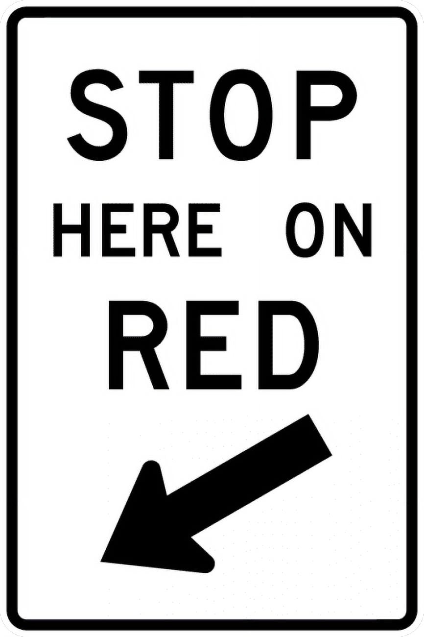 Vinyl Stickers - R10-6-Stop Here on Red Sign - Safety and Warning ...