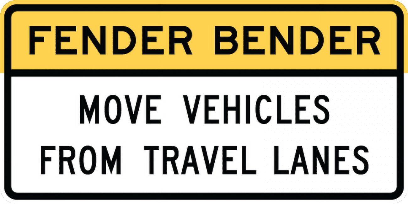 Vinyl Stickers - R16-4-Fender Bender Move Vehicles Sign - Safety and ...