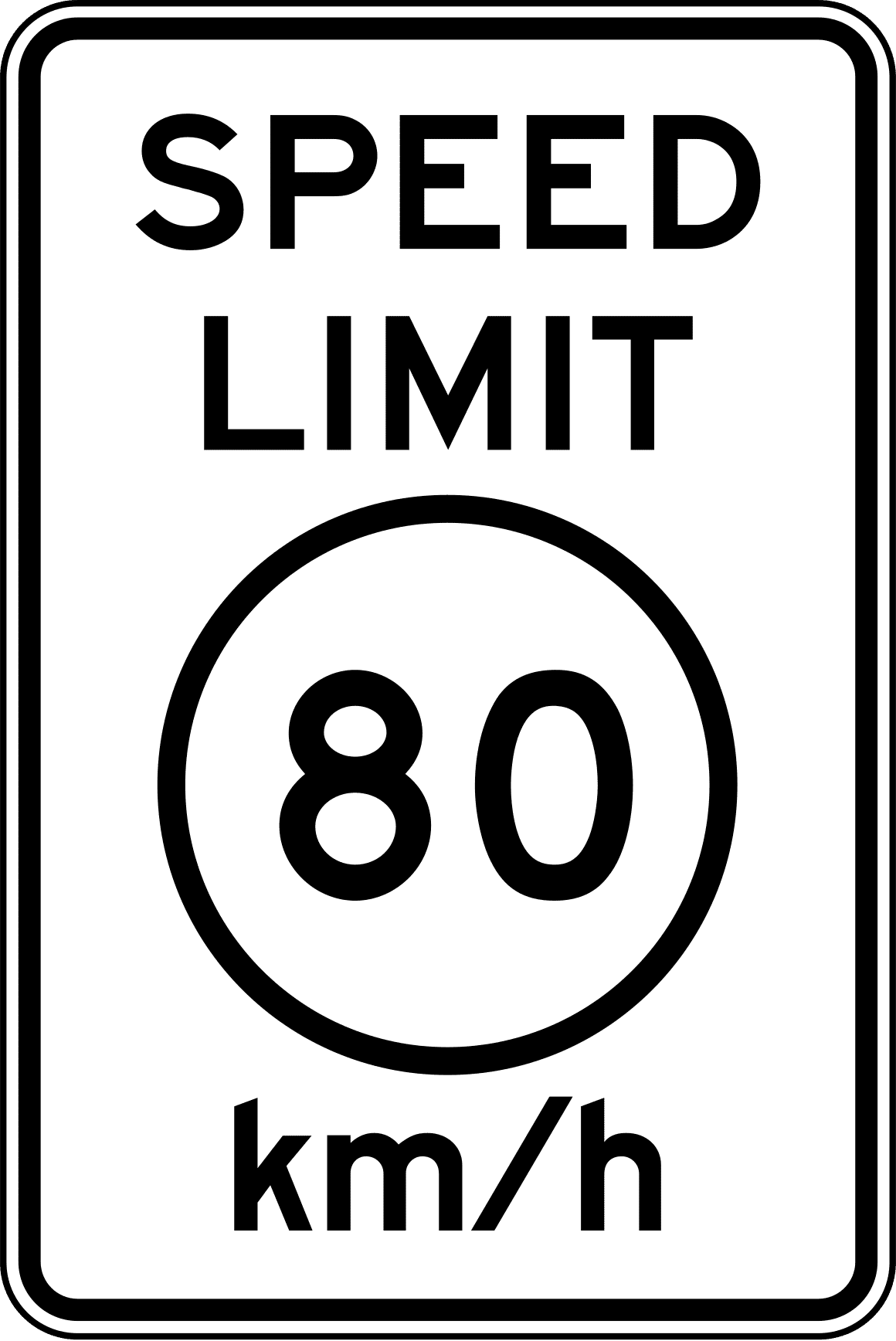Vinyl Stickers - R2-1: Speed Limit (Metric) - Safety and Warning ...