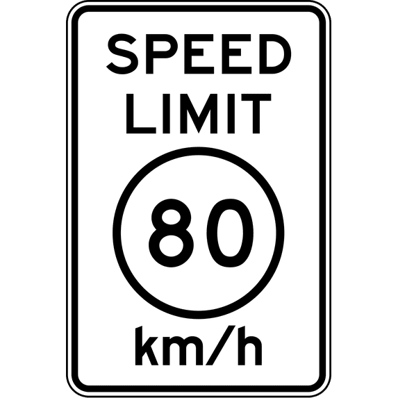 Vinyl Stickers - R2-1: Speed Limit (Metric) - Safety and Warning ...
