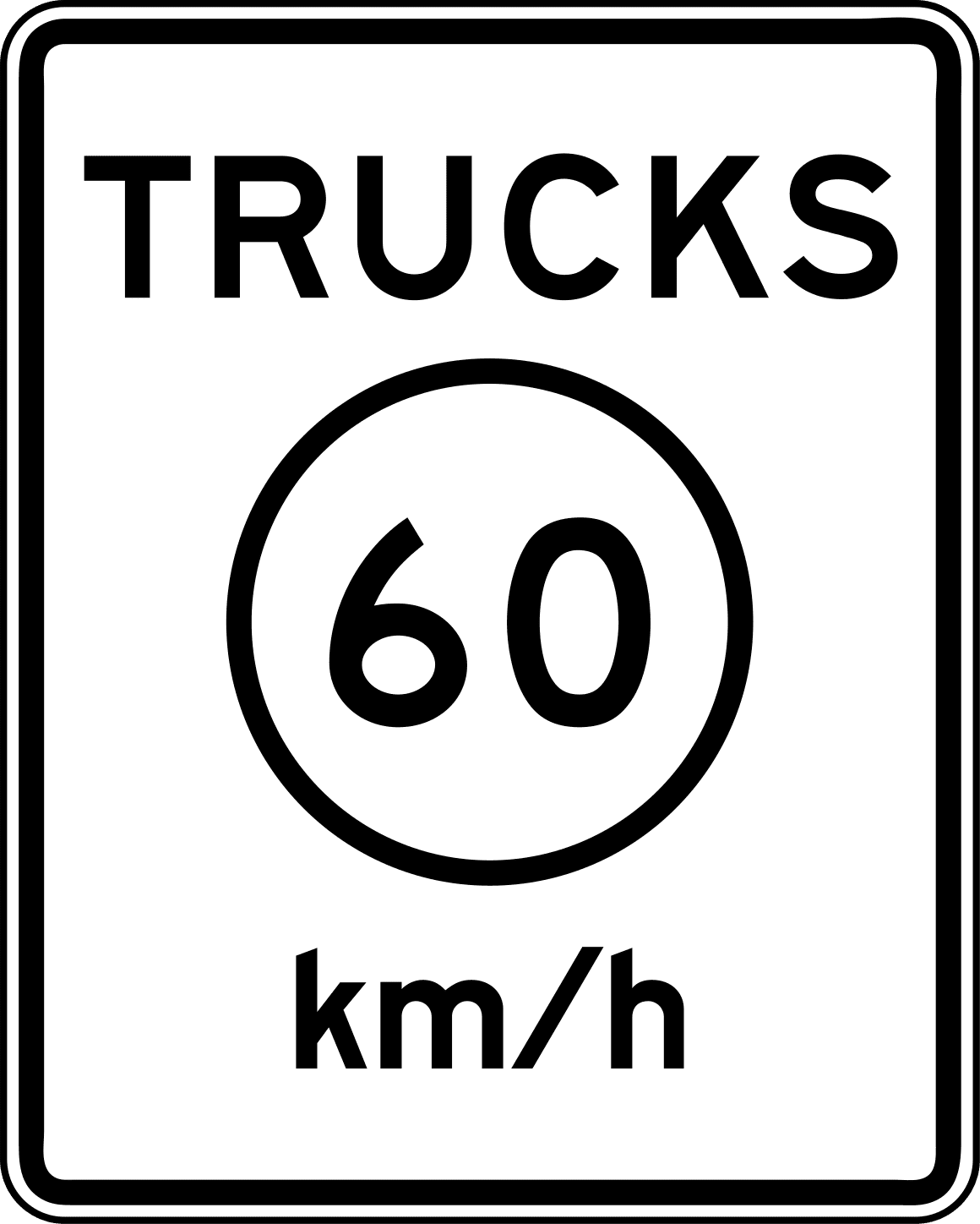 Vinyl Stickers - R2-2P: Truck Speed Limit (Plaque) (Metric) - Safety ...