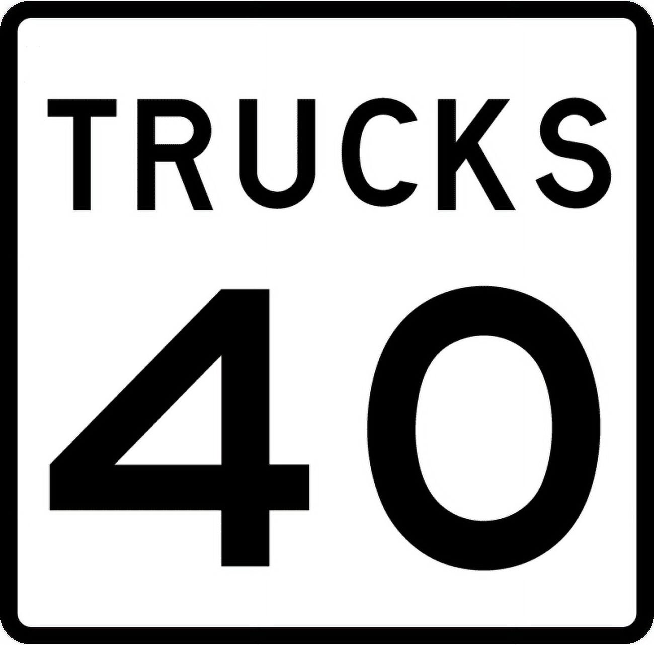 Vinyl Stickers - R2-2P-Truck Speed Limit Sign (Plaque) - Safety and ...
