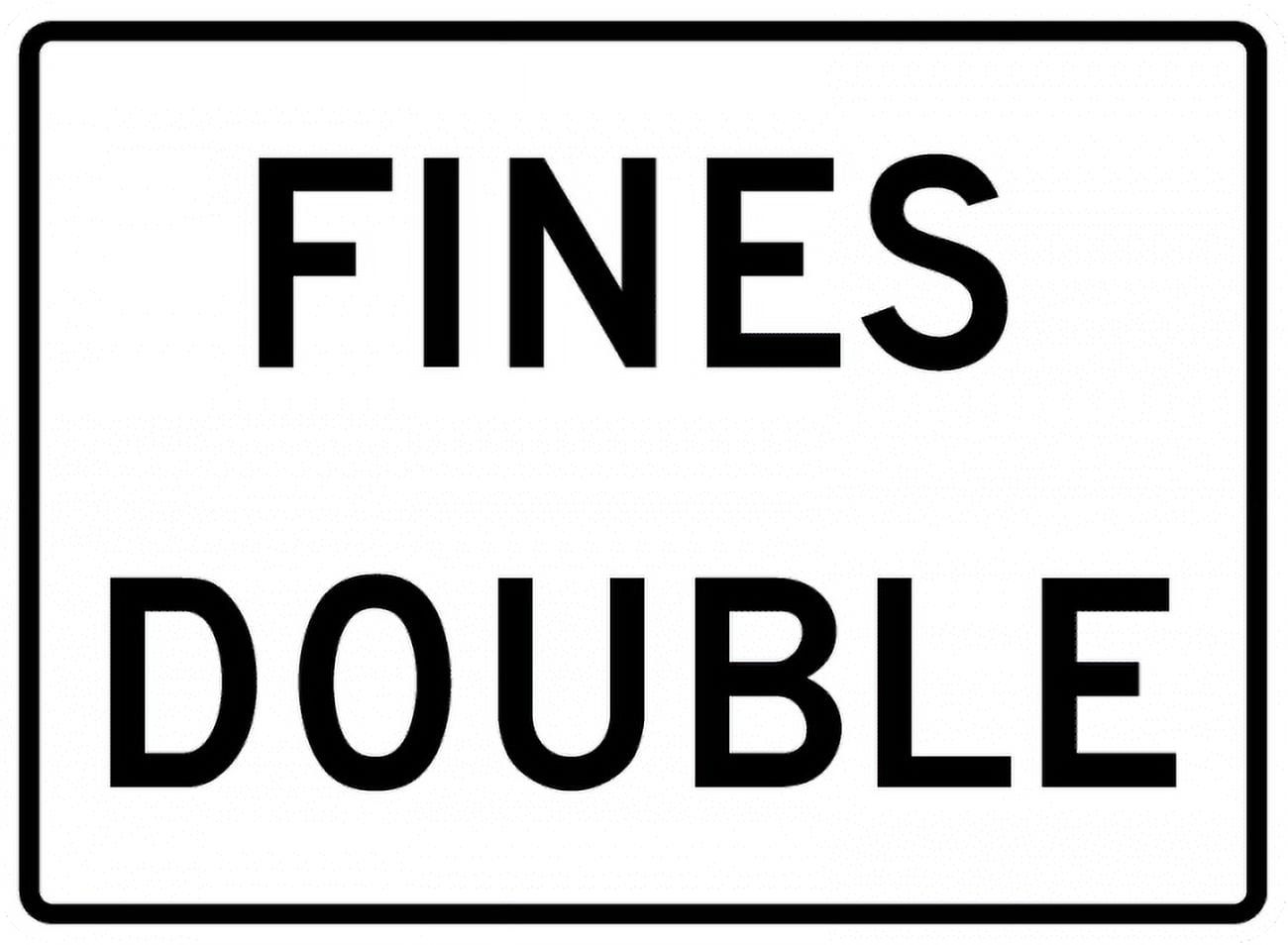 Vinyl Stickers - R2-6aP-Fines Double Sign (Plaque) - Safety and Warning ...