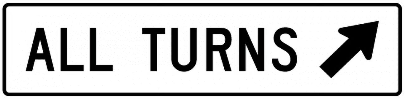 Vinyl Stickers - R3-24-All Turns (U Turn) with Arrow Sign - Safety and ...