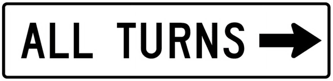 Vinyl Stickers - R3-25-All Turns (U Turn) with Arrow Sign - Safety and ...