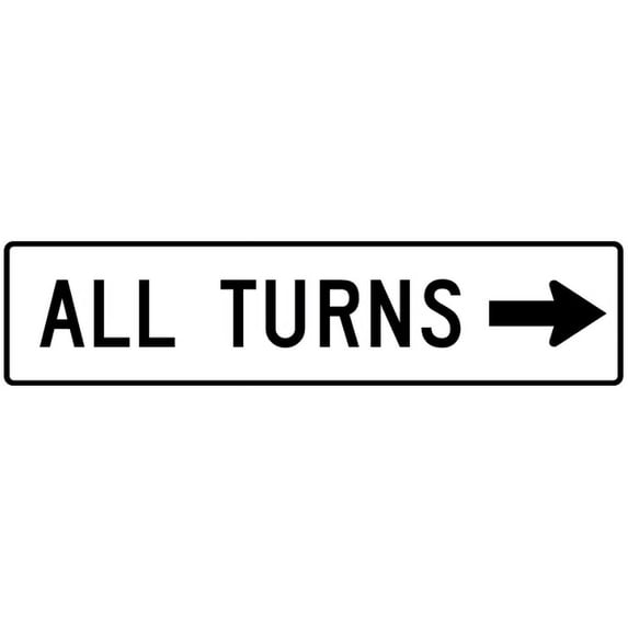Vinyl Stickers - R3-25-All Turns (U Turn) with Arrow Sign - Safety and ...