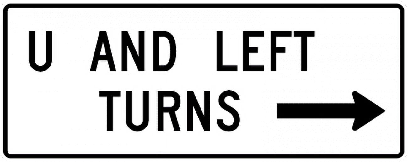 Vinyl Stickers - R3-25a-U and Left Turns with Arrow Sign - Safety and ...