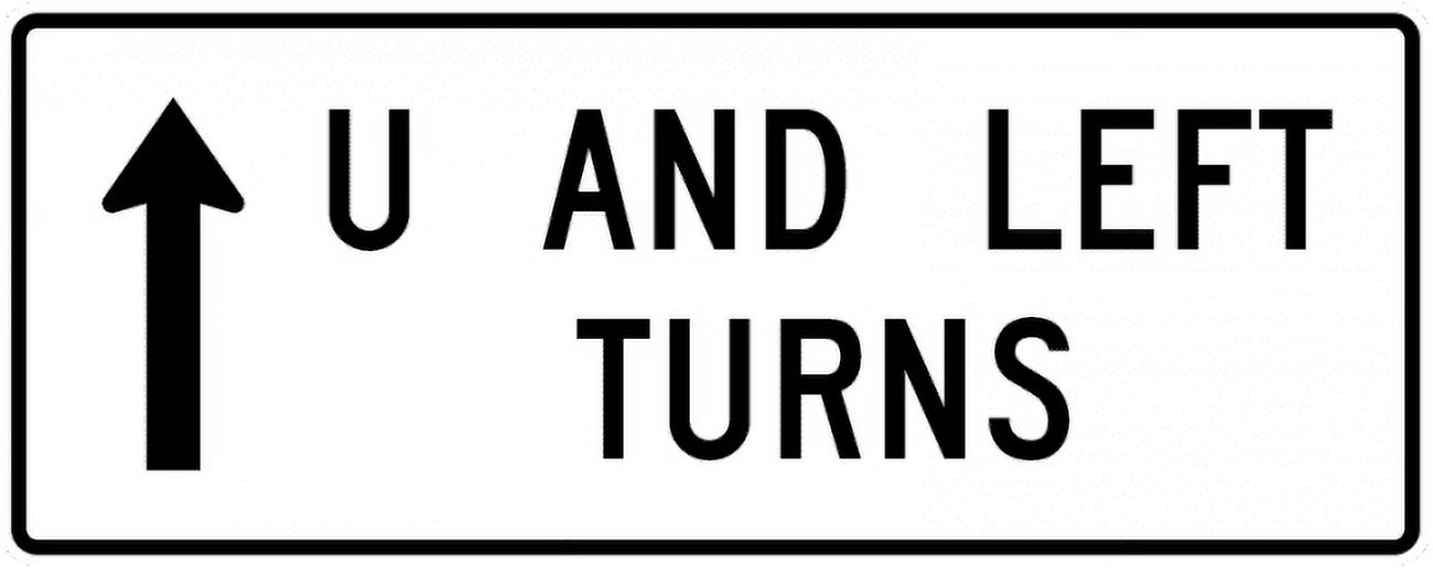 Vinyl Stickers - R3-26-U and Left Turns with Arrow Sign - Safety and ...