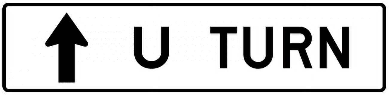 Vinyl Stickers - R3-26a-All Turns (U Turn) with Arrow Sign - Safety and ...