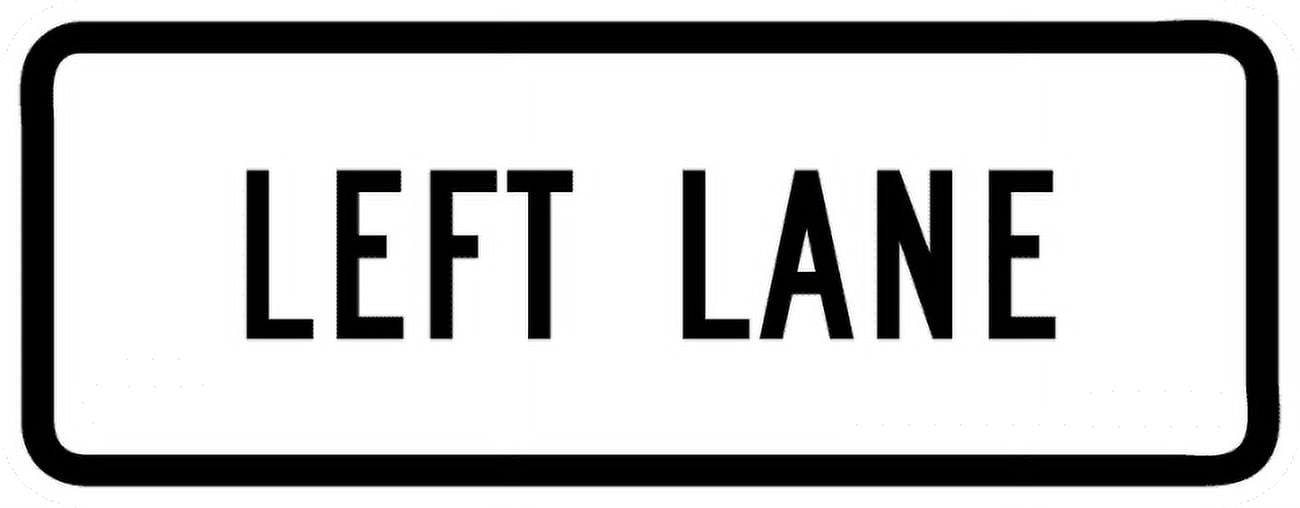 Vinyl Stickers - R3-5bP-Left Lane Sign (Plaque) - Safety and Warning ...