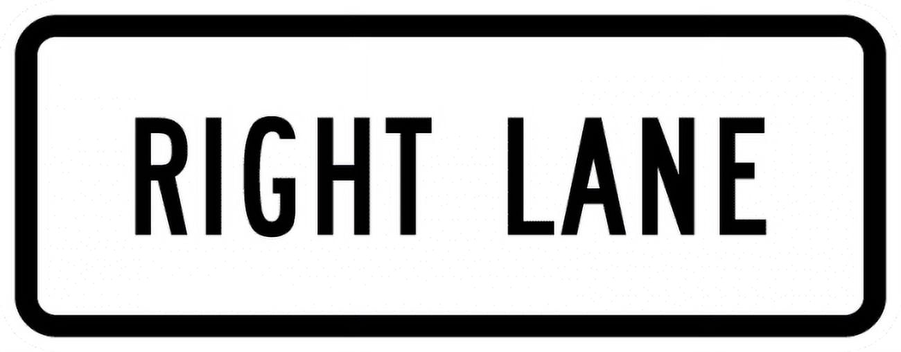 Vinyl Stickers - R3-5fP-Right Lane Sign (Plaque) - Safety and Warning ...