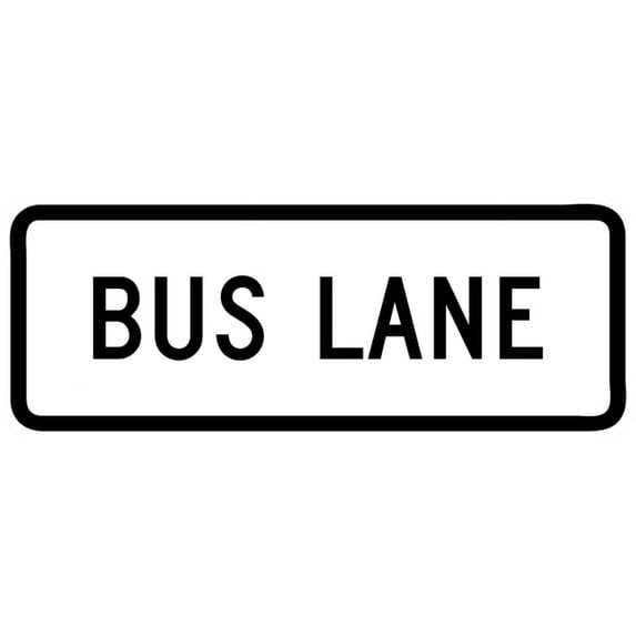 Vinyl Stickers - R3-5gP-Bus Lane Sign (Plaque) - Safety and Warning ...