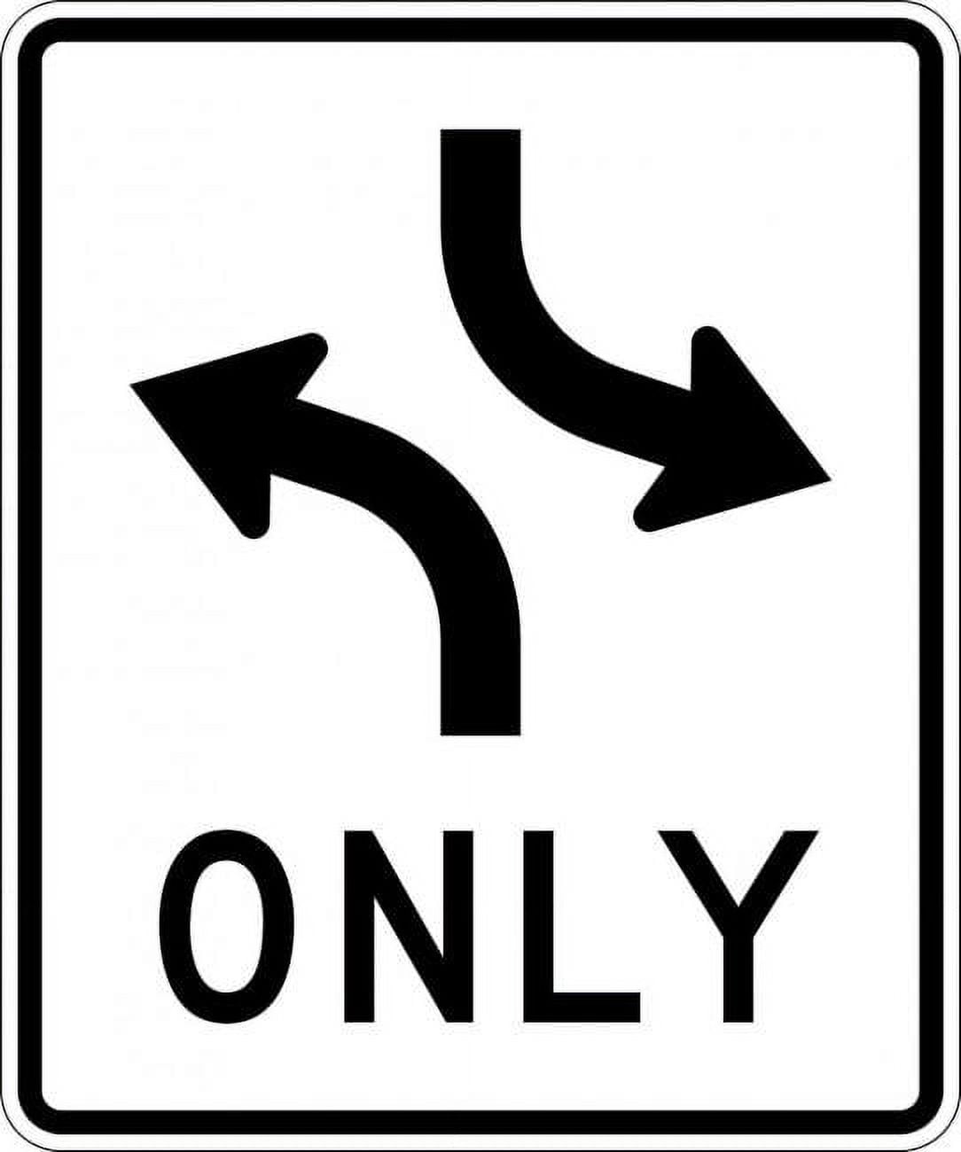 Vinyl Stickers - R3-9a-Two-Way Left Turn Only Sign (Overhead) - Safety ...