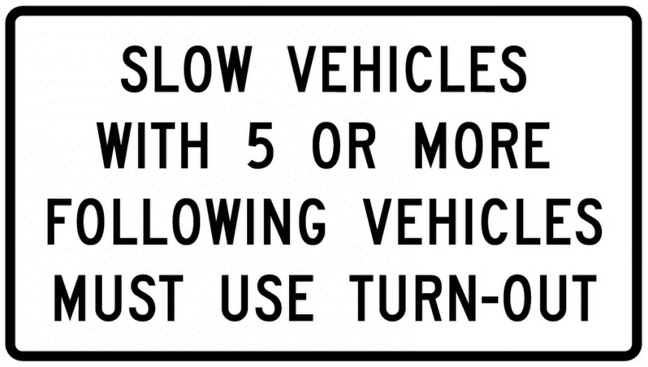 Vinyl Stickers - R4-12-Slow Vehicles with XX or More Following Vehicles ...