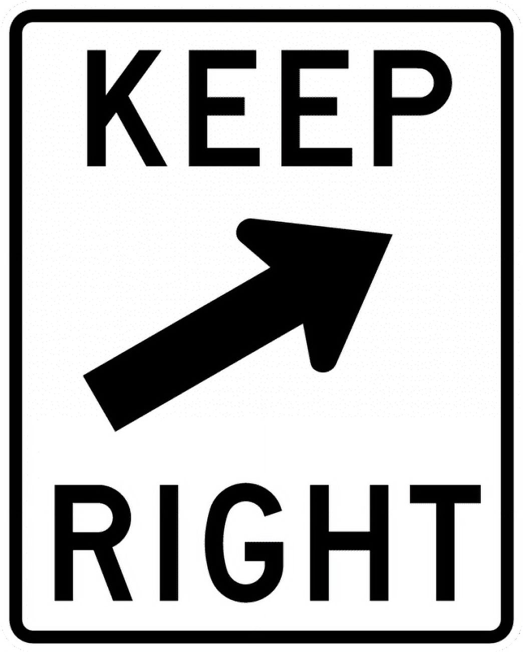 Vinyl Stickers - R4-7b-Keep Right Sign - Safety and Warning Warehouse ...