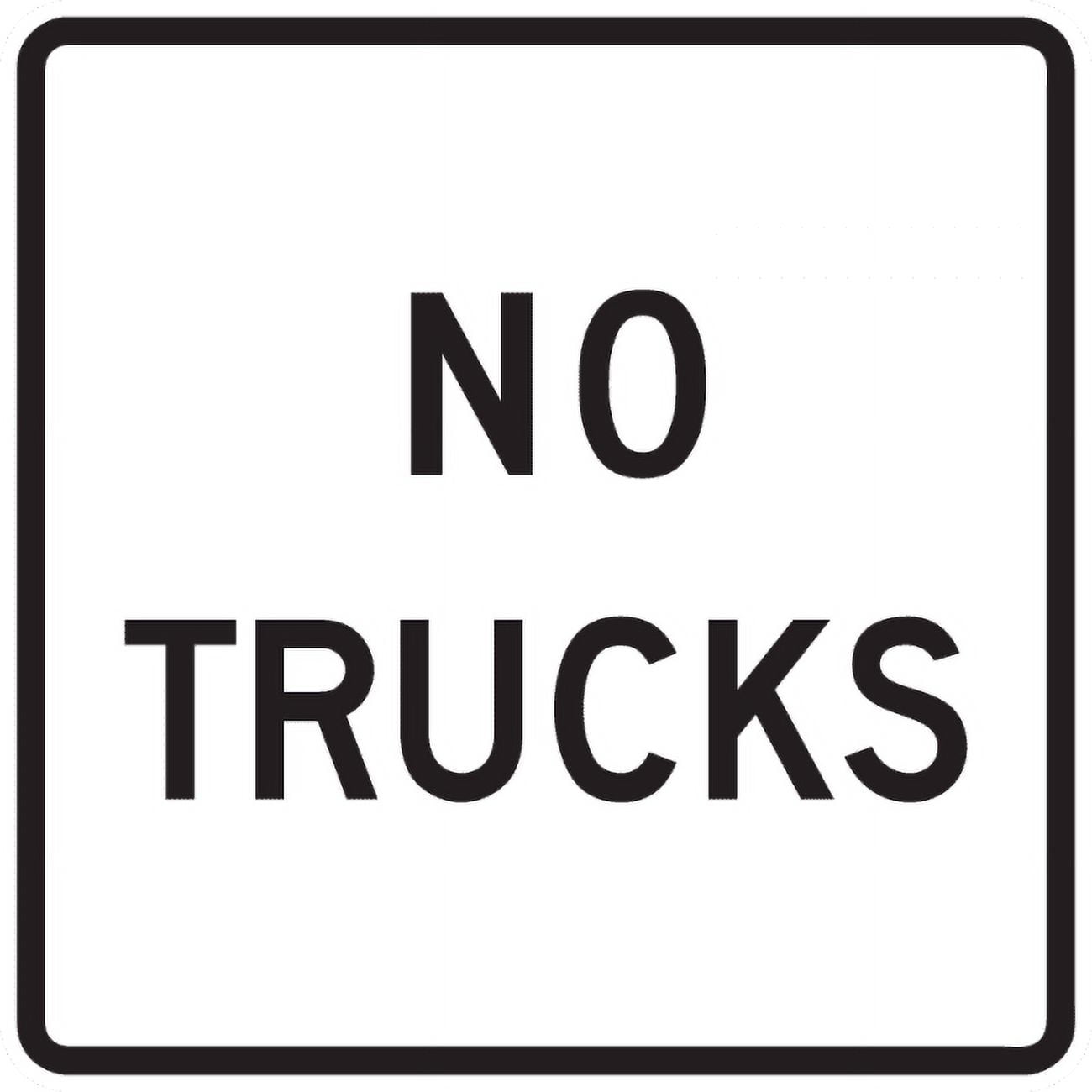 Vinyl Stickers - R5-2a-No Trucks Sign - Safety and Warning Warehouse ...