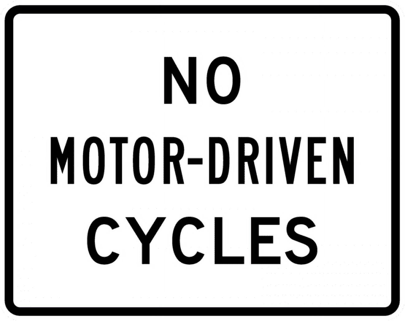 Vinyl Stickers - R5-8-No Motor-Driven Cycles Sign - Safety and Warning ...