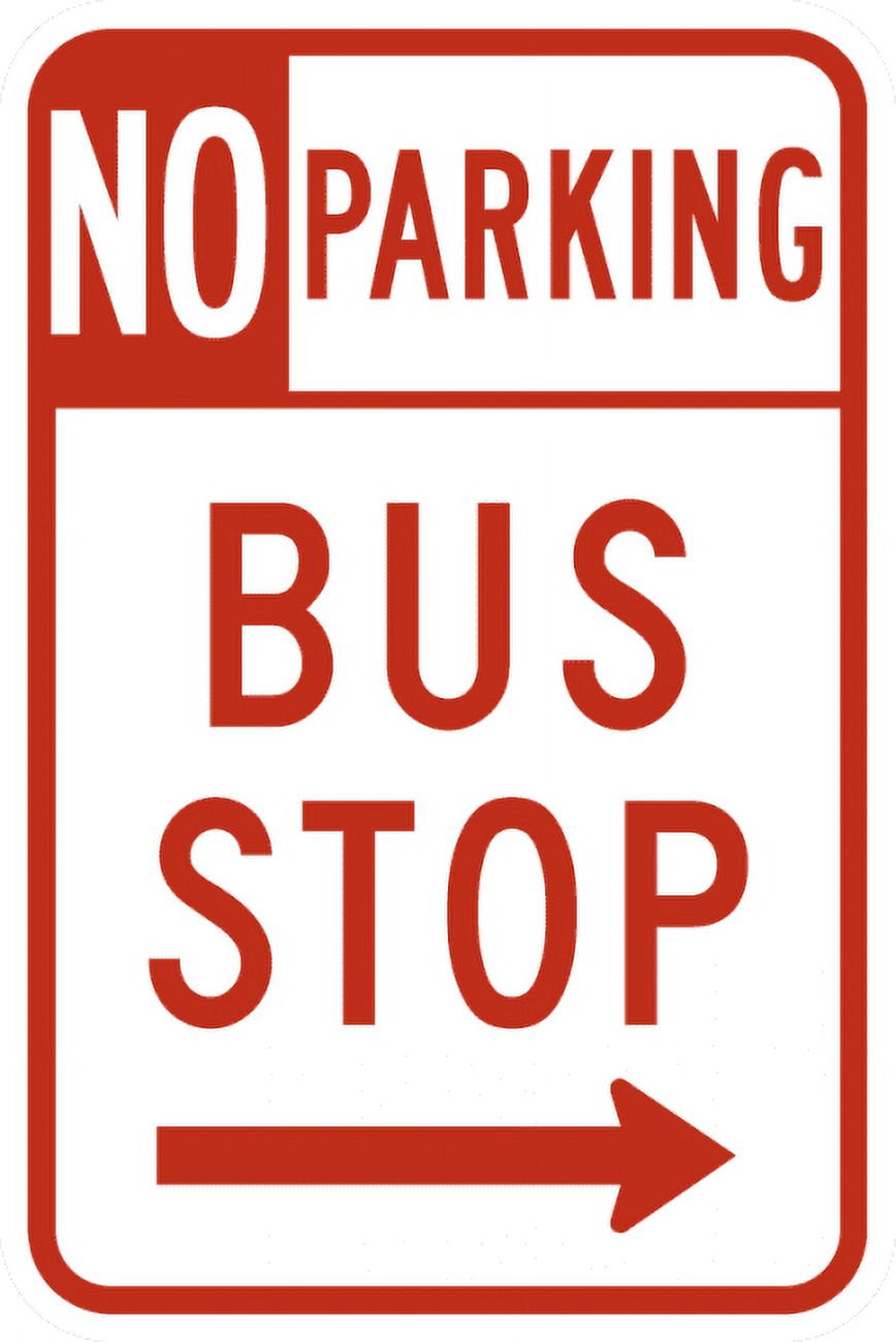 Vinyl Stickers - R7-107-No Parking Bus Stop Sign - Safety and Warning ...