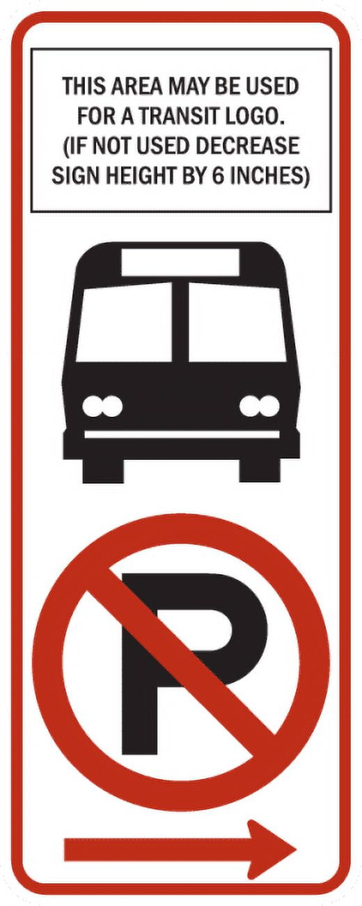 Vinyl Stickers - R7-107a-No Parking Sign (with Transit Logo) - Safety ...