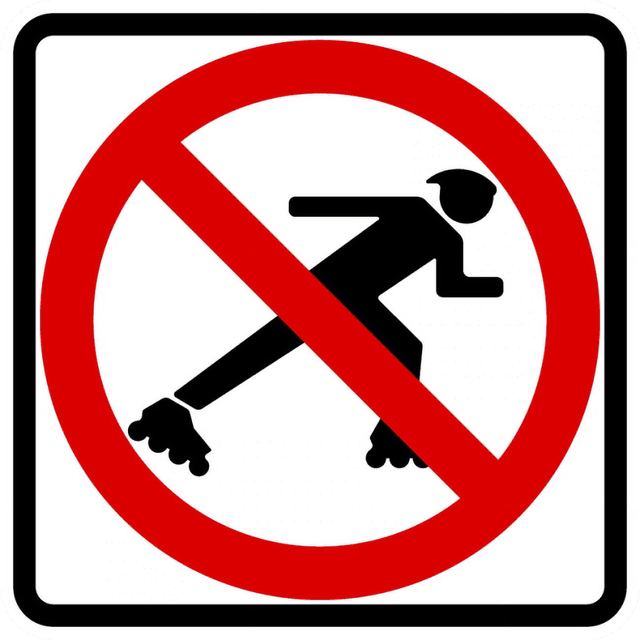 Vinyl Stickers - R9-13-No Skaters Sign - Safety and Warning Warehouse ...