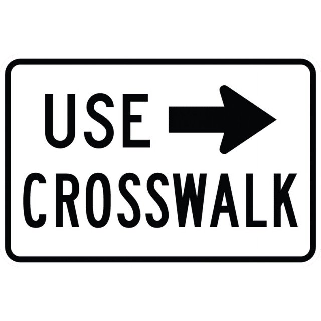 Vinyl Stickers - R9-3bP - Use Crosswalk Sign (Plaque) - Safety and ...