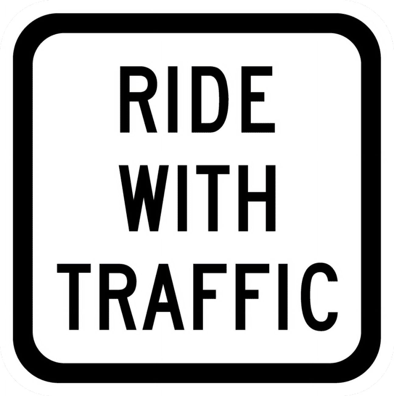 Vinyl Stickers - R9-3cP-Ride with Traffic (Plaque) - Safety and Warning ...