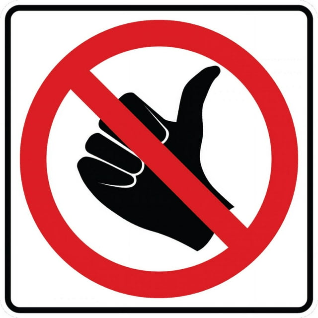 Vinyl Stickers - R9-4-No Hitchhiking Sign (Symbol) - Safety and Warning ...