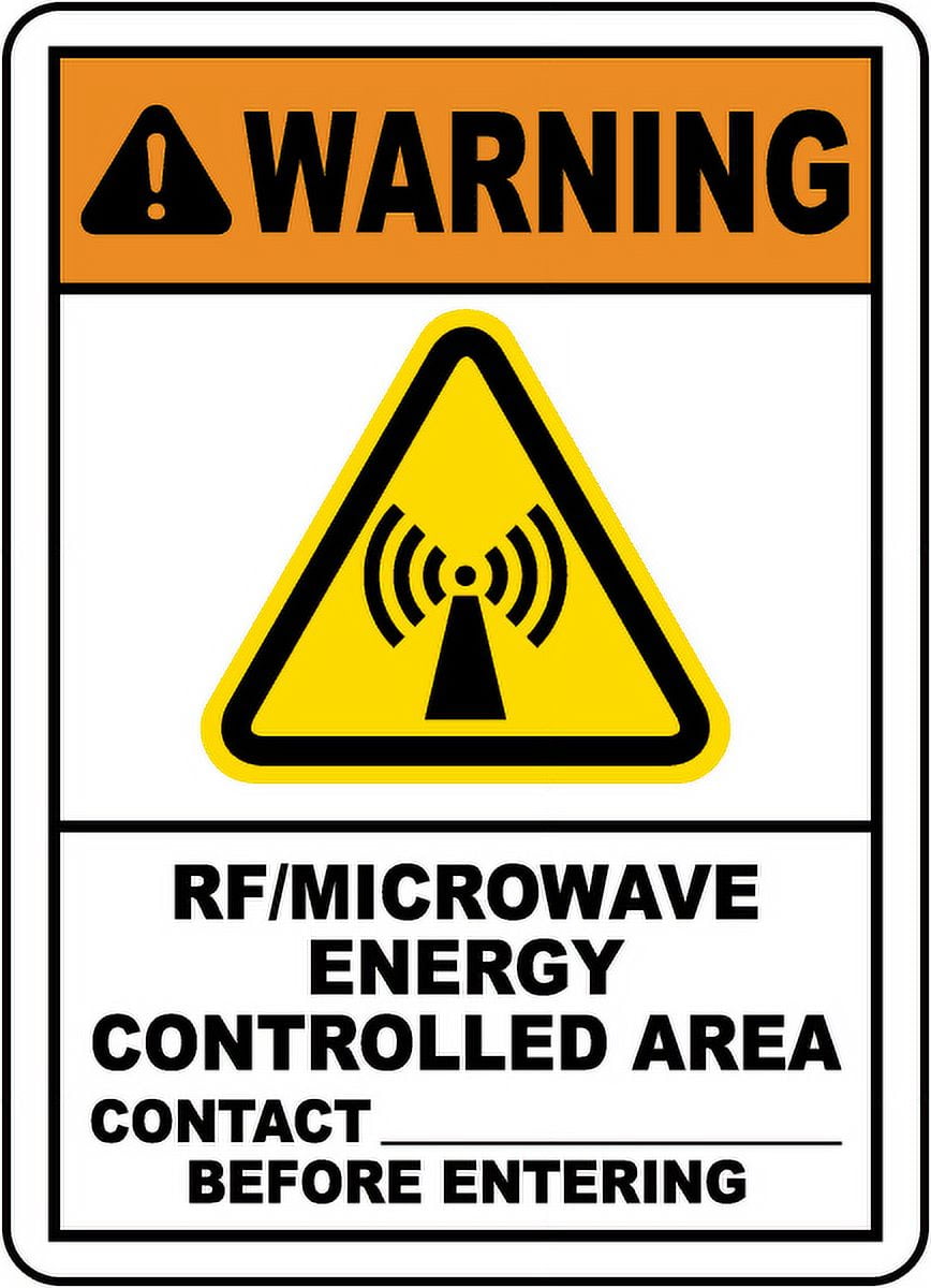 Vinyl Stickers - RF Microwave Controlled Area Sign - Safety and Warning ...