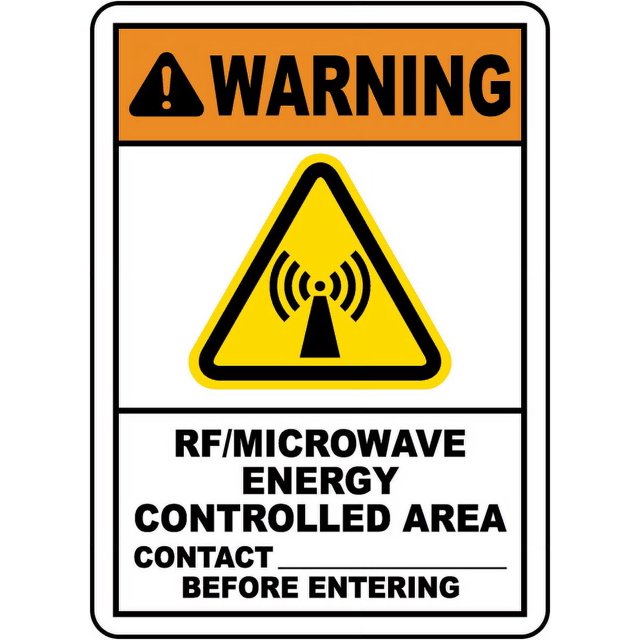 Vinyl Stickers - RF Microwave Controlled Area Sign - Safety and Warning ...