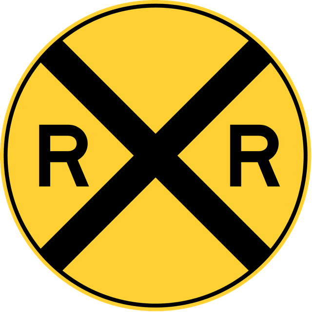 Vinyl Stickers - Railroad Crossing Ahead - Safety and Warning Warehouse ...