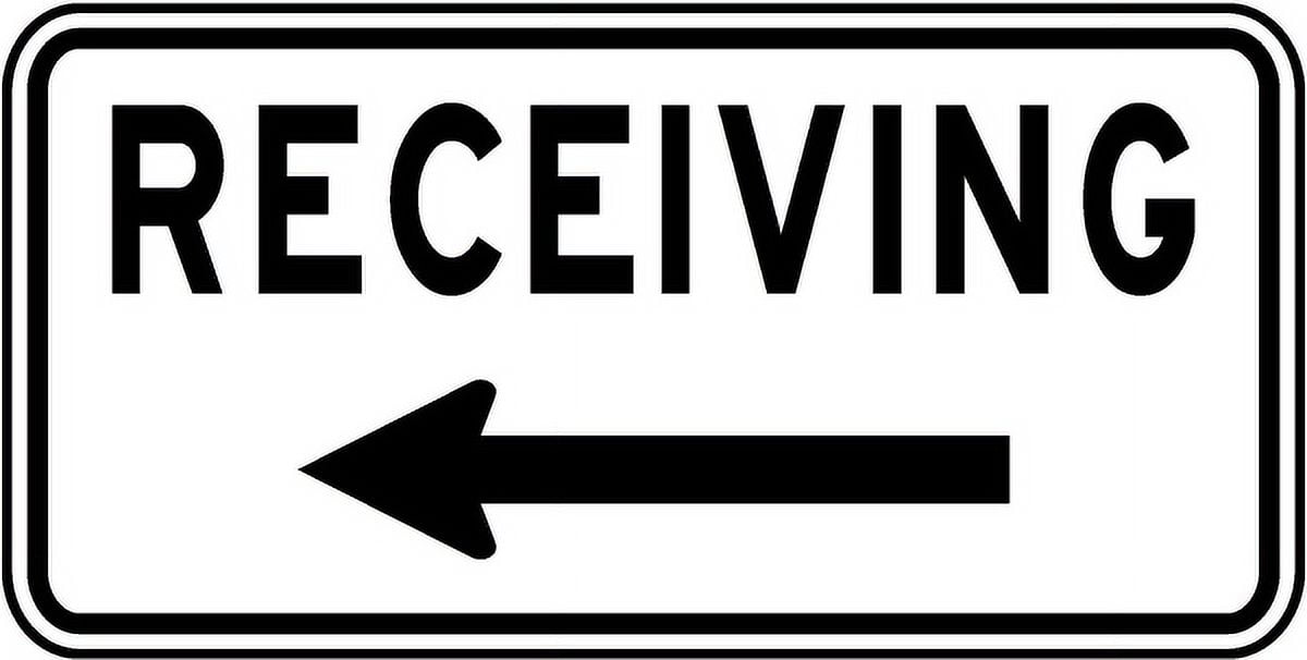 Vinyl Stickers - Receiving (Left Arrow) Sign A1 - Safety and Warning ...