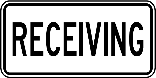 Vinyl Stickers - Receiving Sign A5 - Safety and Warning Warehouse Signs ...